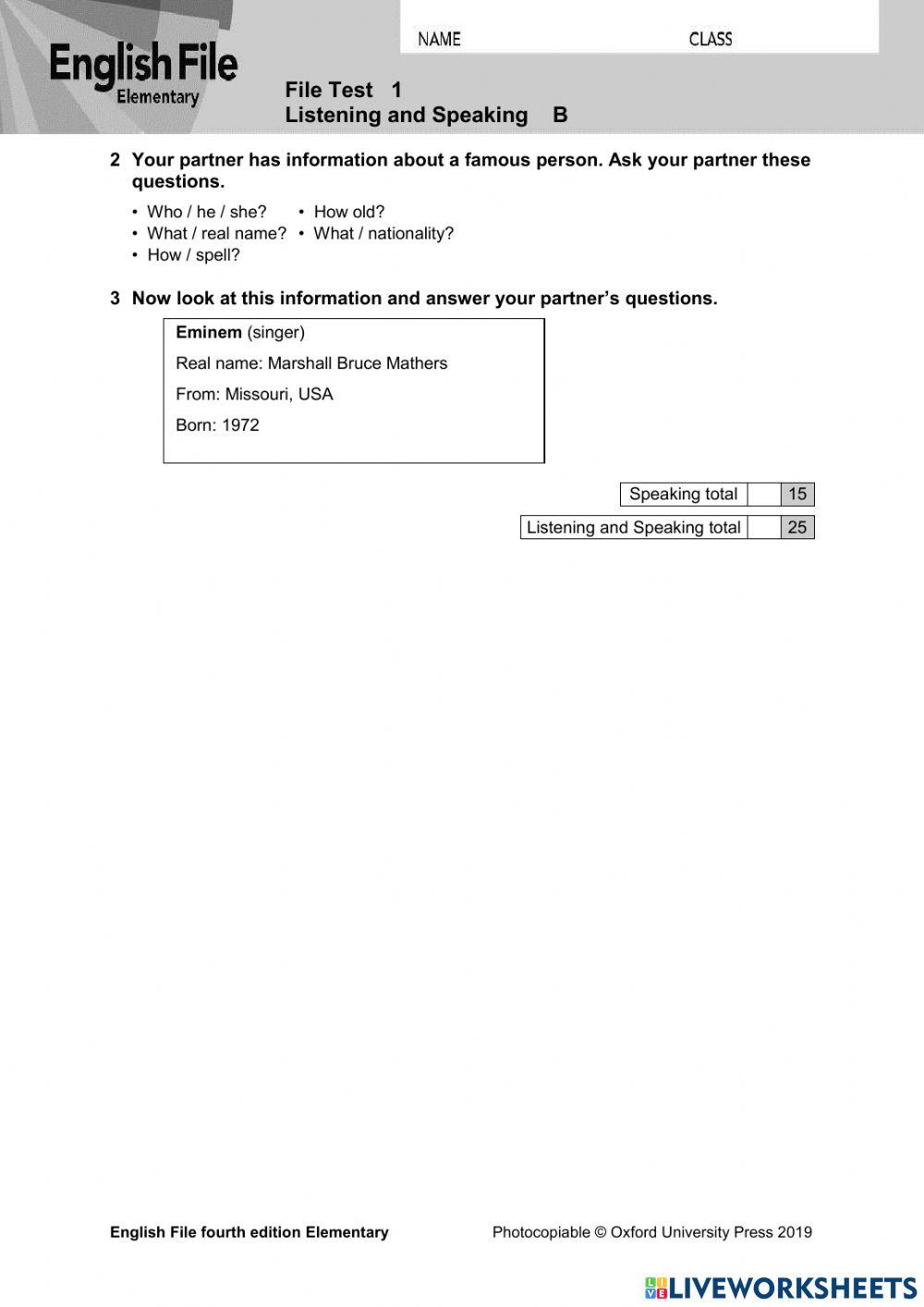 6889096 | EF elementary Unit 1 | ZouiShiller