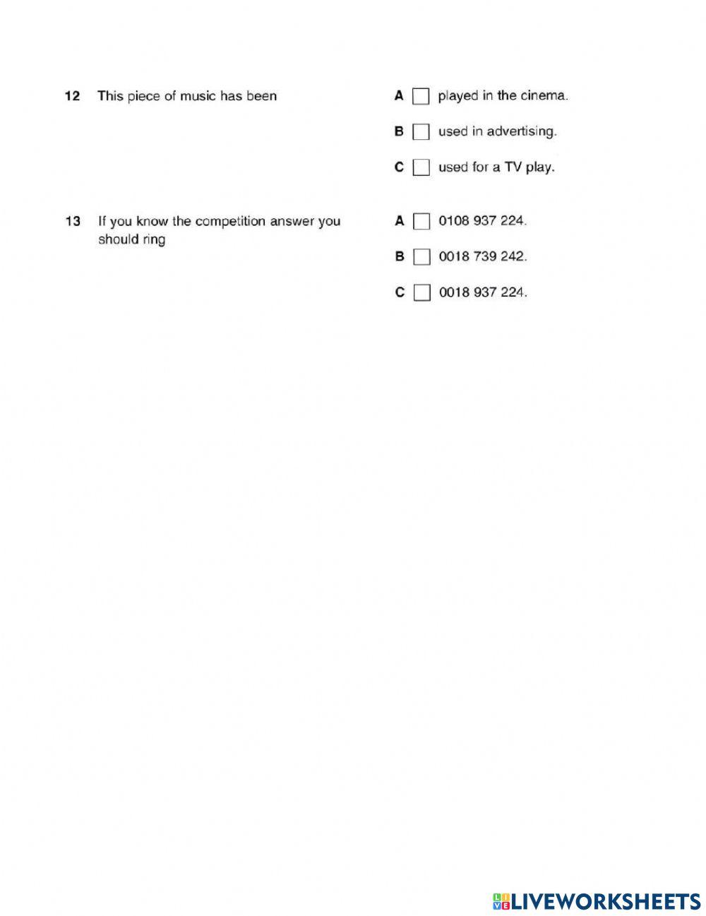Pet 2-test 1-part 2 worksheet | Live Worksheets
