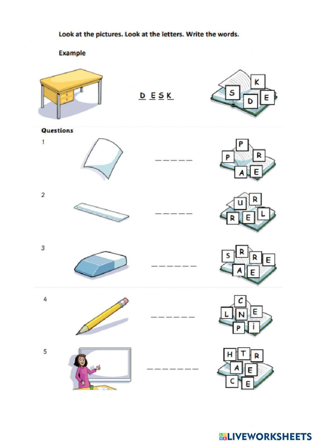 Spelling online exercise for 2nd grade | Live Worksheets