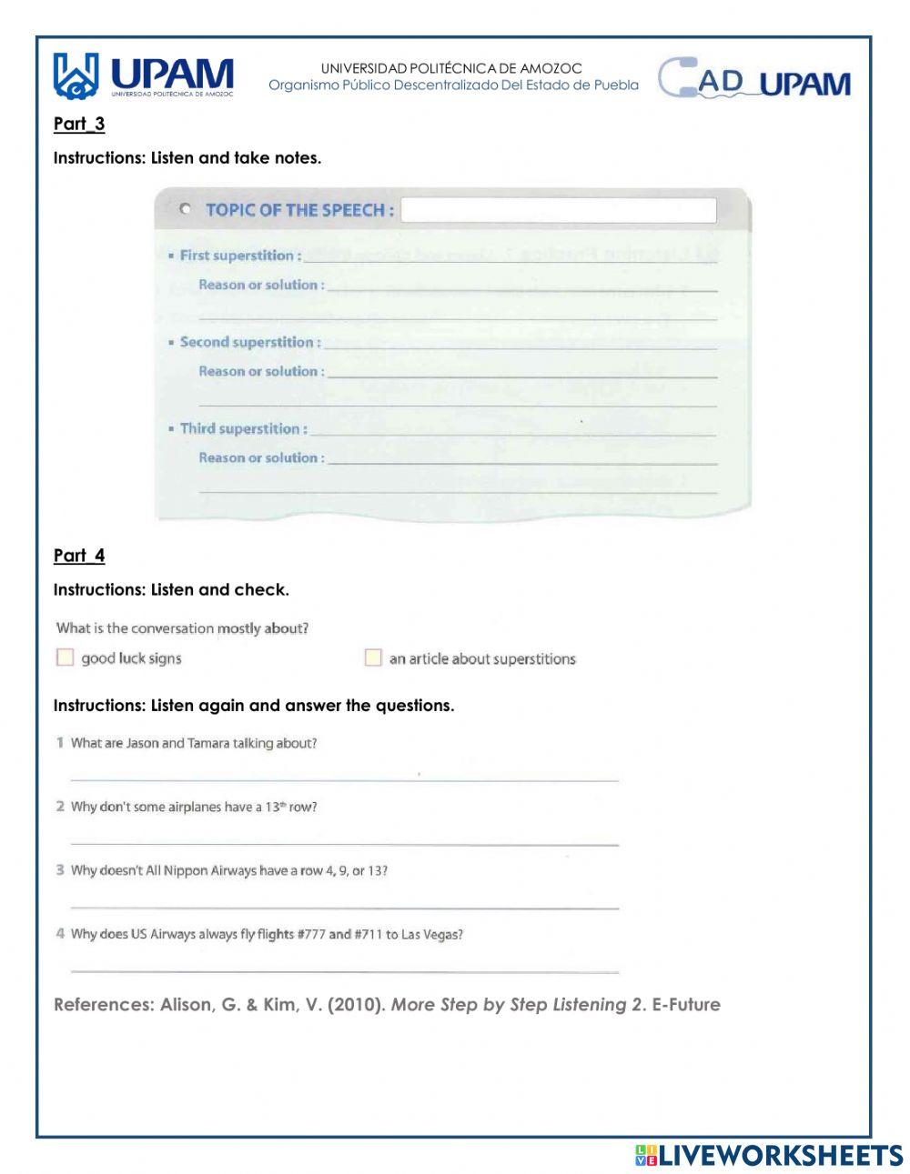 2395336 | Listening-Superstitions and Bad luck signs