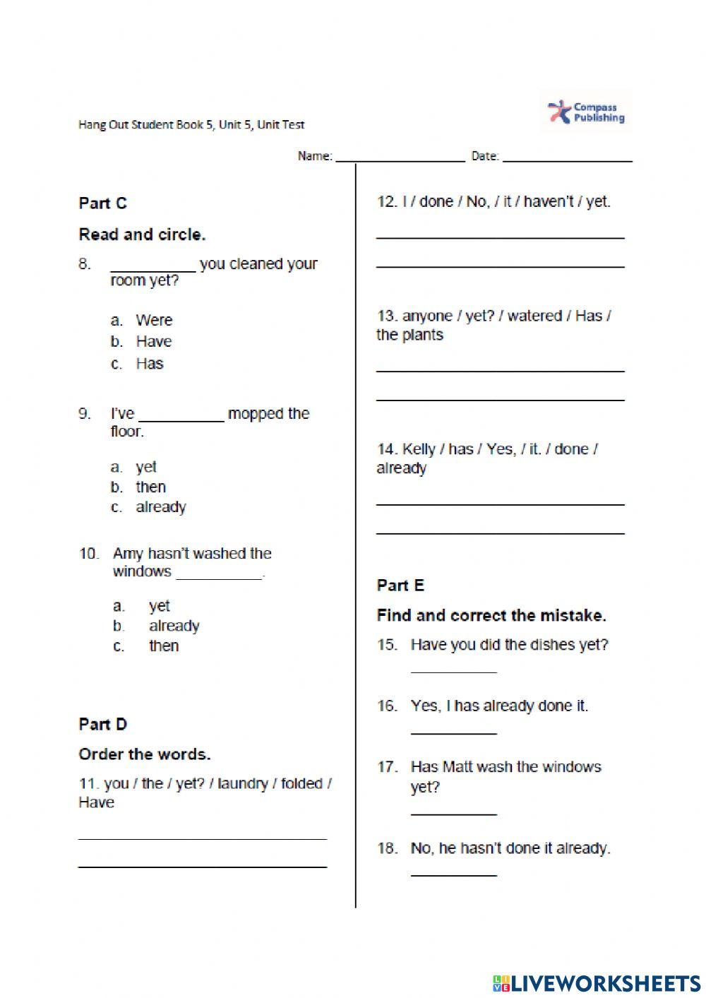 2089415 | Hang Out 5 U5 | Joyce914 | LiveWorksheets