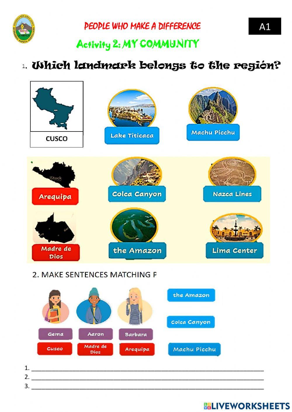 My Community Eda 4 worksheet | Live Worksheets