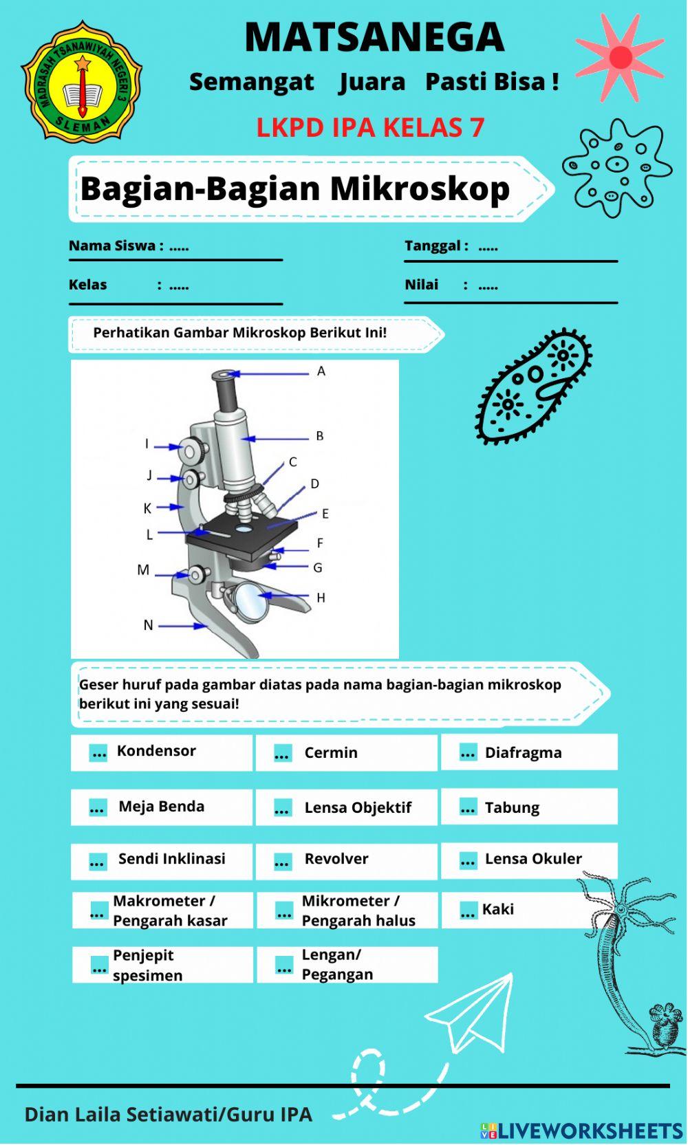LKPD IPA kelas 7 activity | Live Worksheets