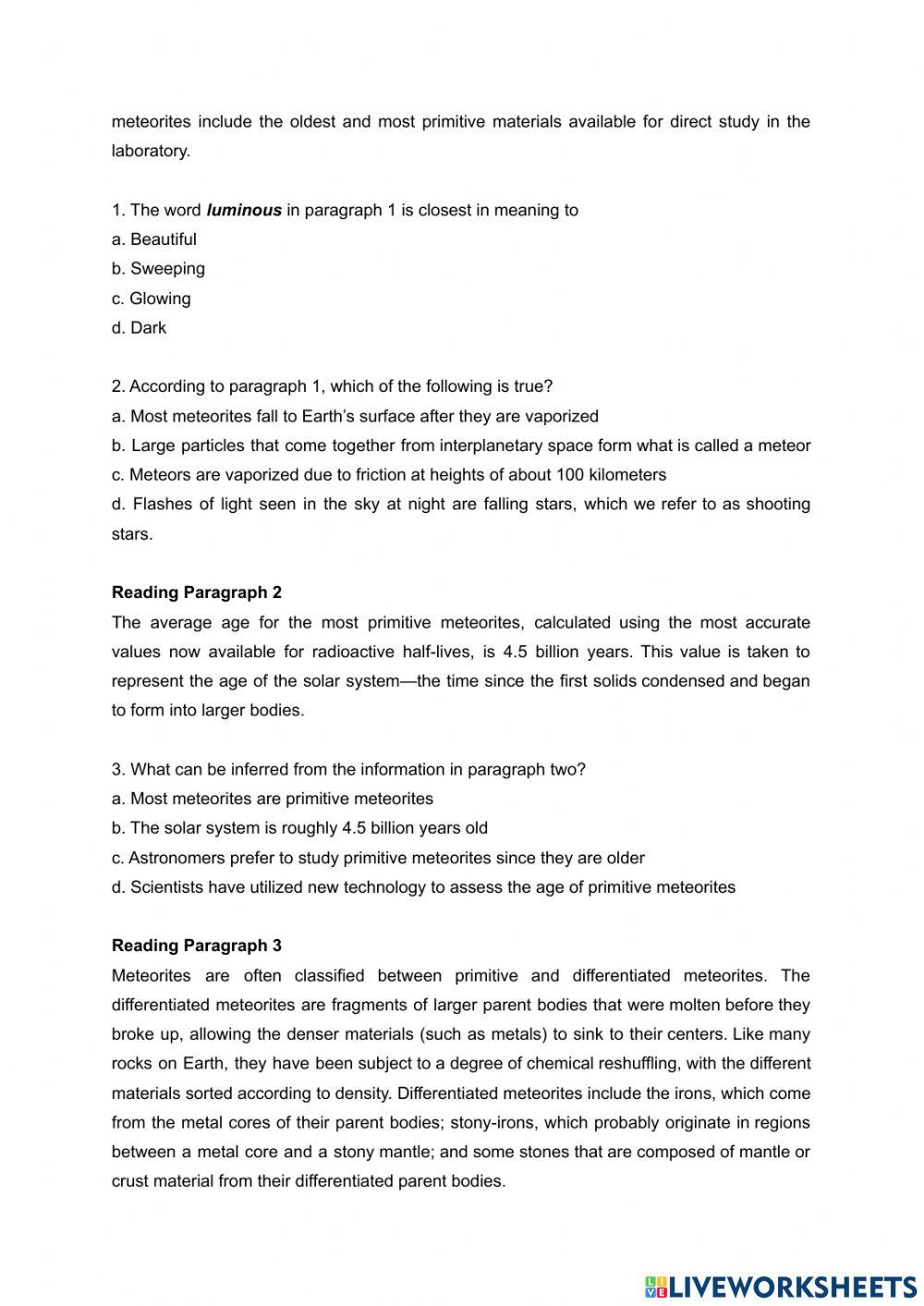 Reading Practice Exercise TOEFL iBT 2395551