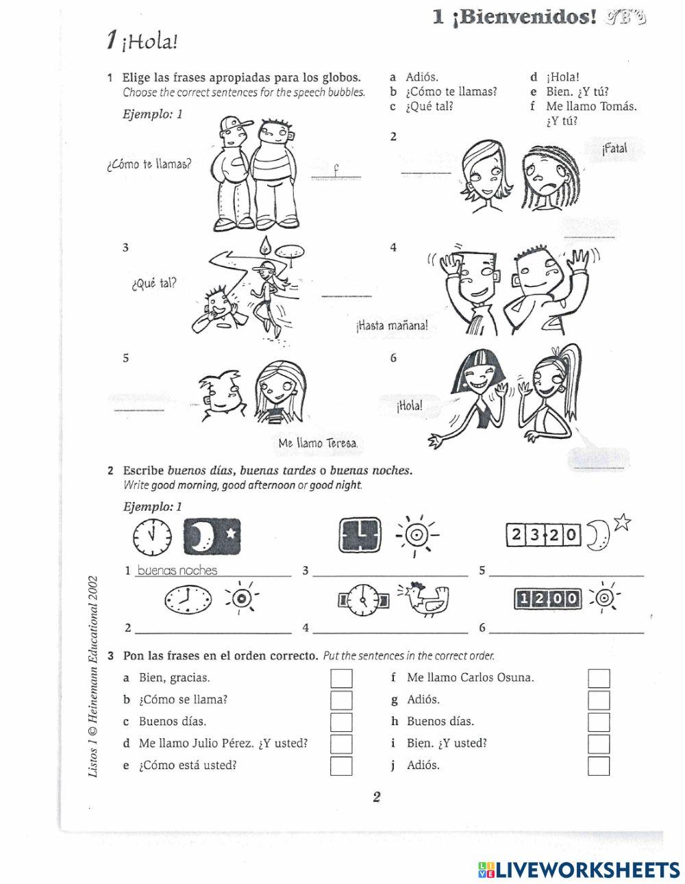 Listos - Workbo… | Free Interactive Worksheets | 6889528