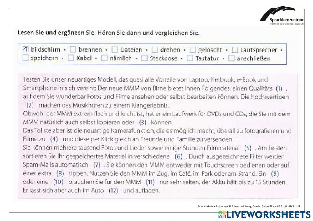 2396212 | Aspekte B1 Computer Wortschatz | Stirlitz