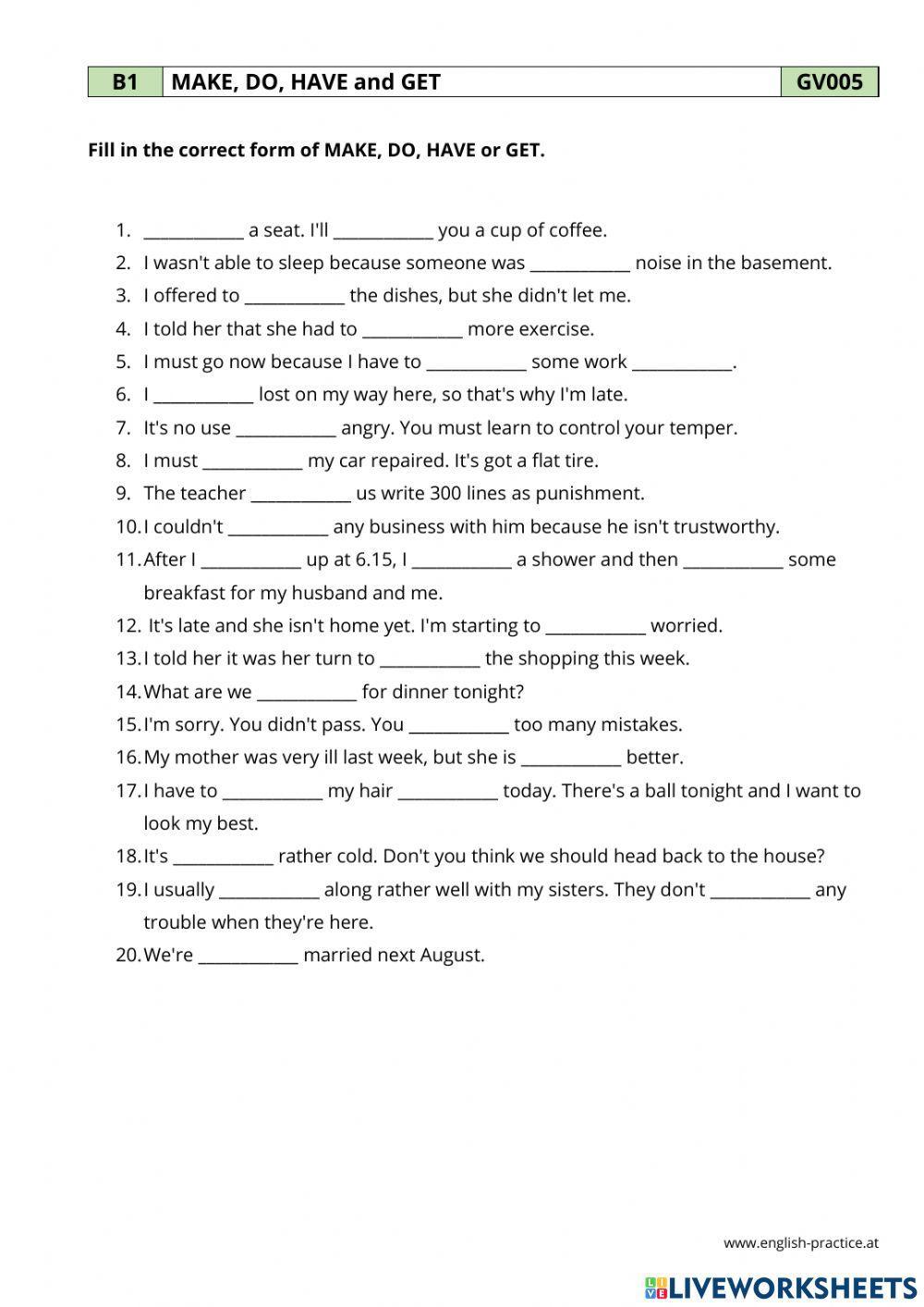 Collocations Ma… | Free Interactive Worksheets | 2091136