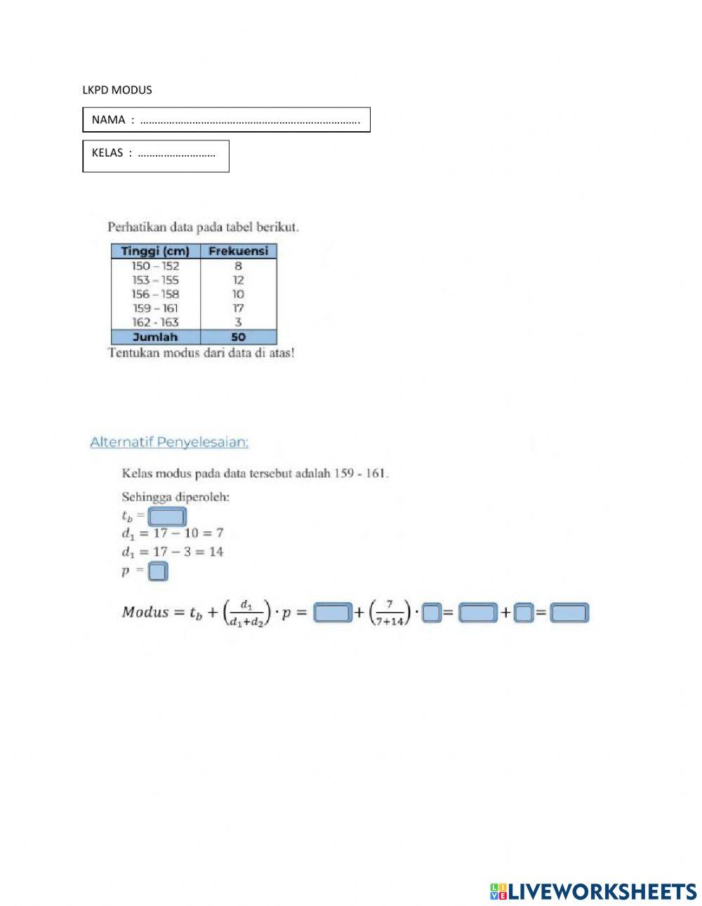 2106281 | Modus | pakhuda | LiveWorksheets