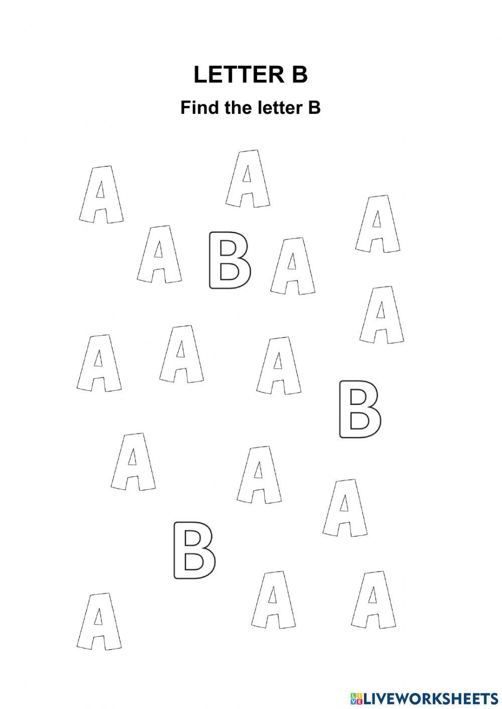 Letter B K2 online exercise for | Live Worksheets