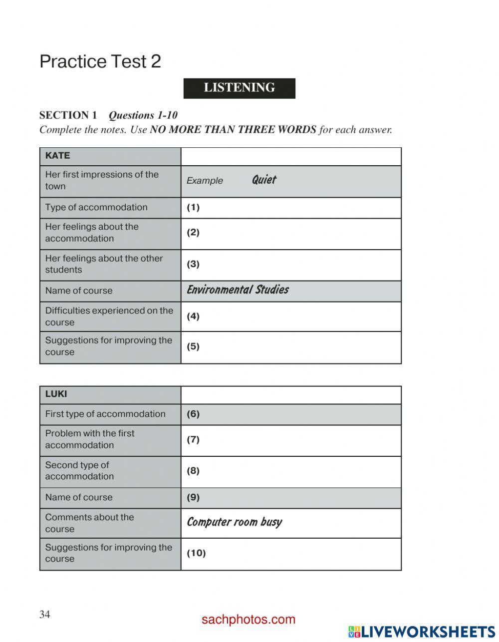 IELTS listening… | Free Interactive Worksheets | 3618751