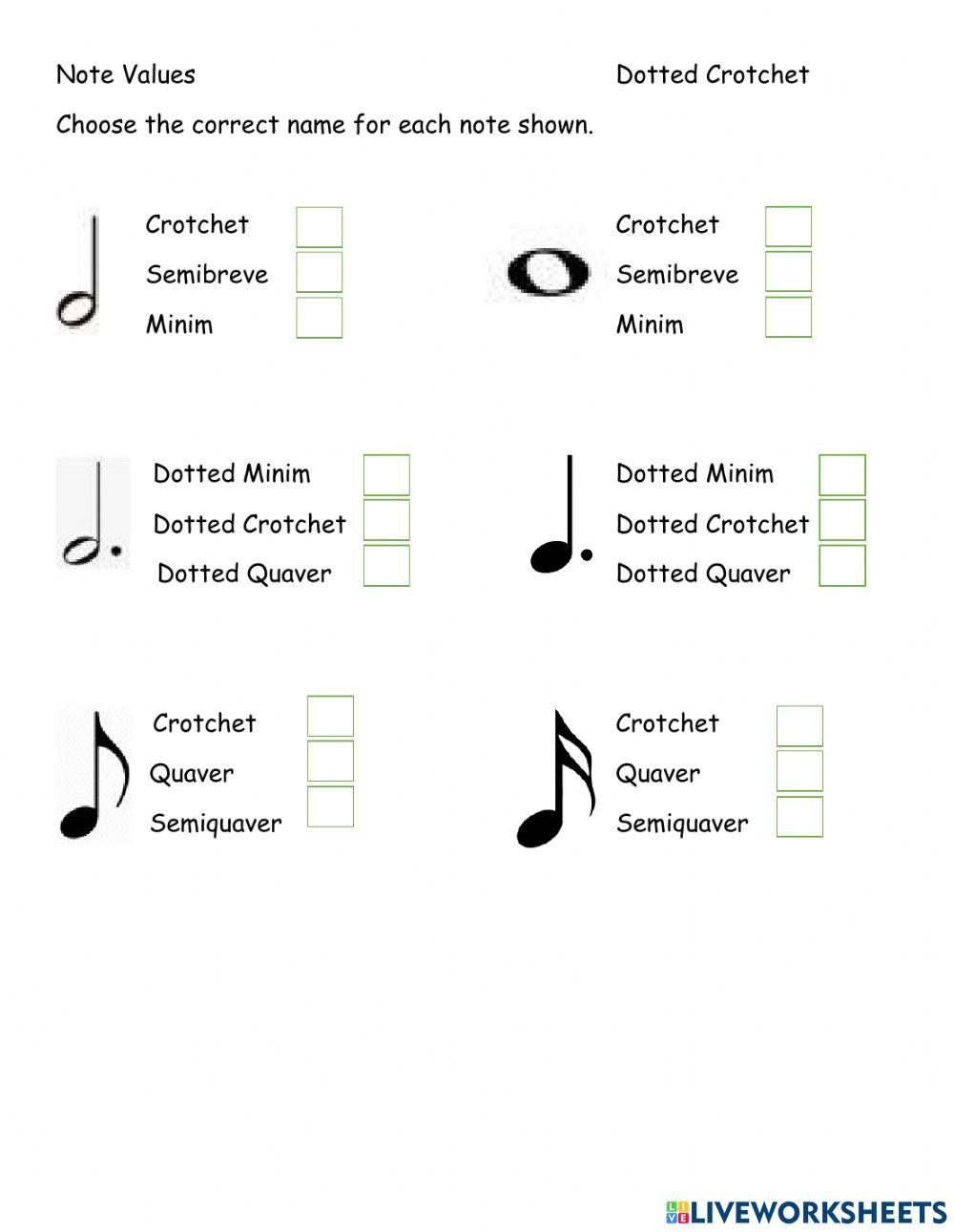 Dotted Notes Worksheet Dotted Notes Worksheet