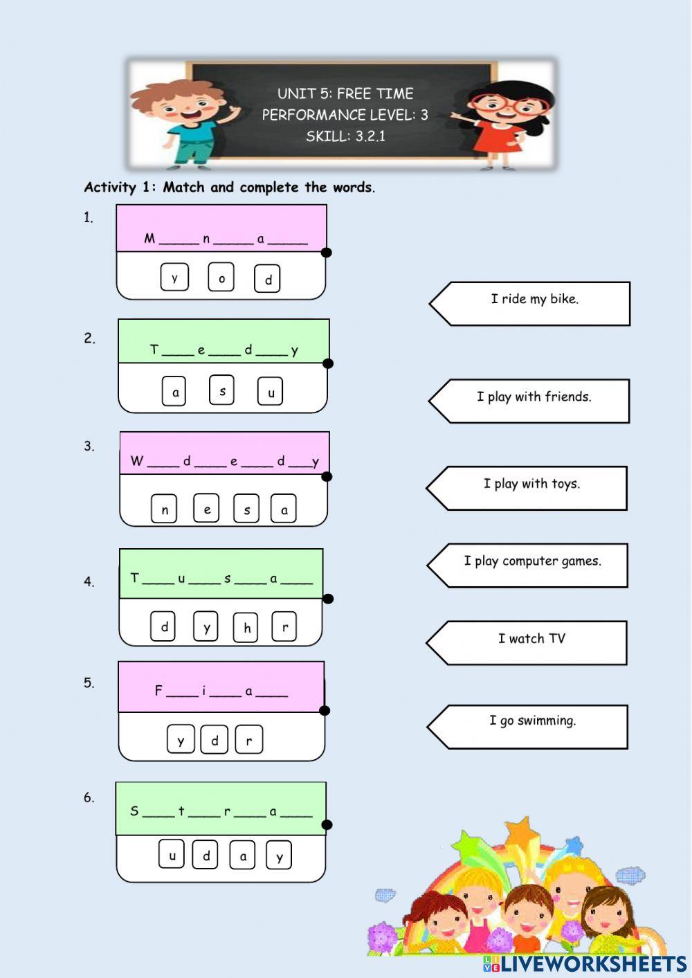 YEAR 2 UNIT 5 :… | Free Interactive Worksheets | 2112829