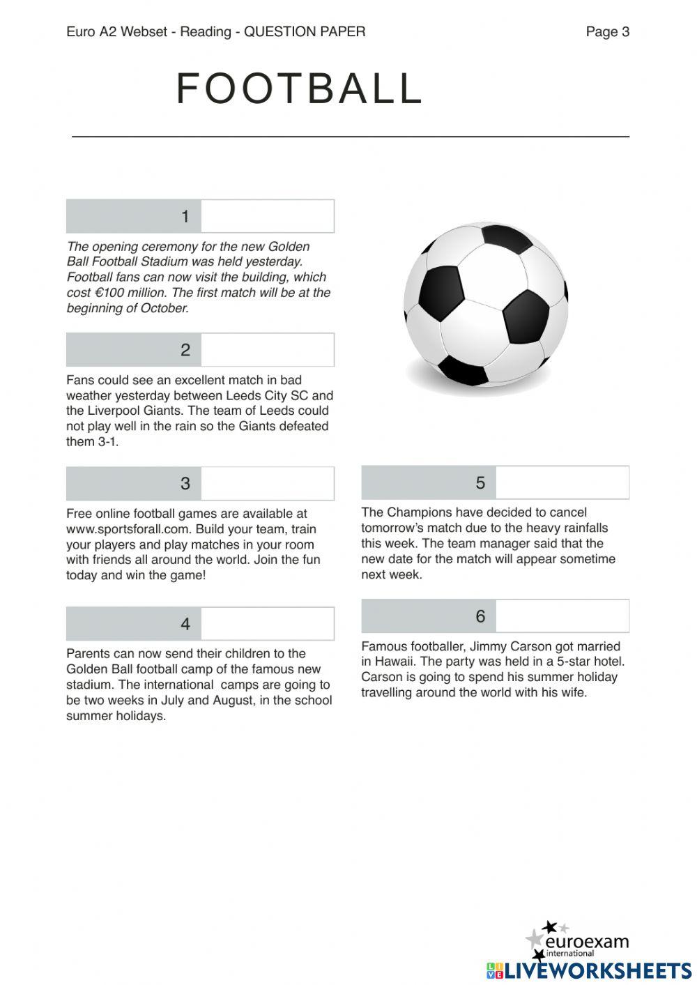 GE A2 Test online exercise for | Live Worksheets