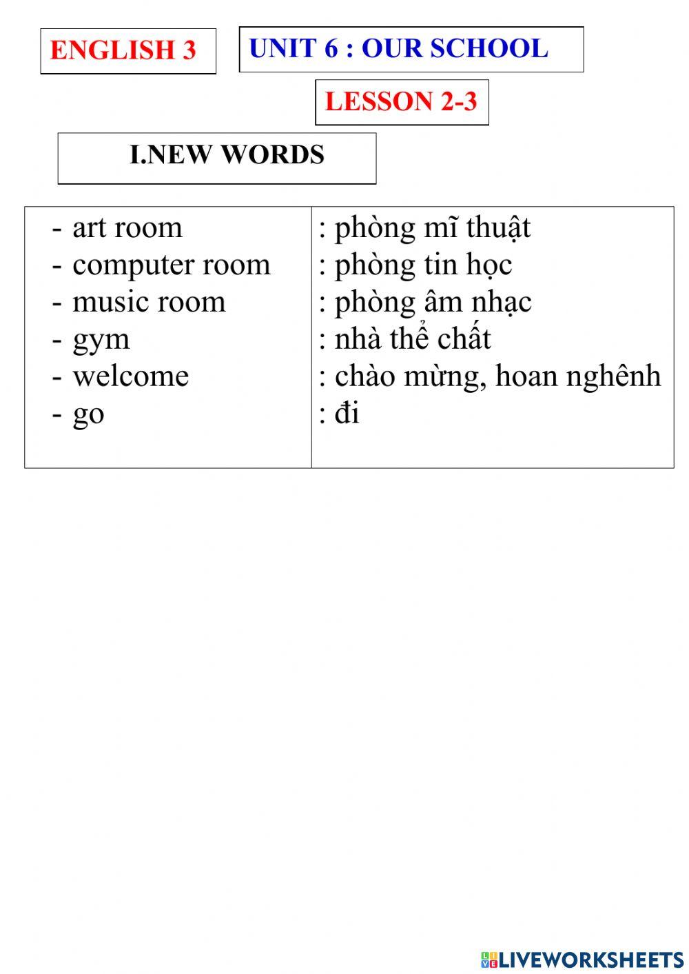English 3- unit 6- lesson 2-3 worksheet | Live Worksheets