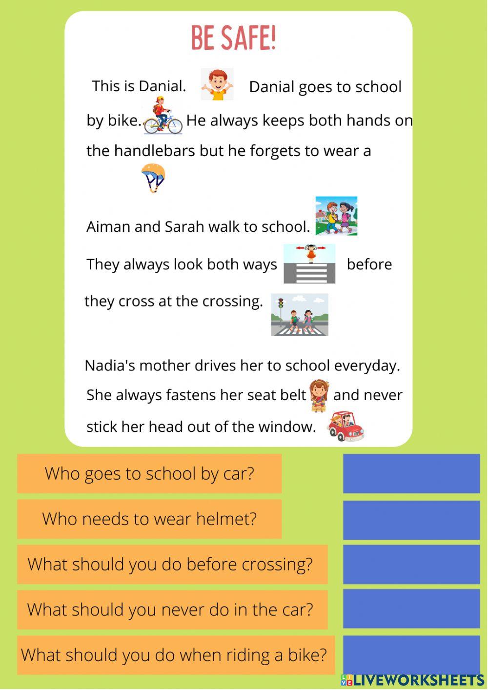 Getting around online activity for YEAR 4 | Live Worksheets