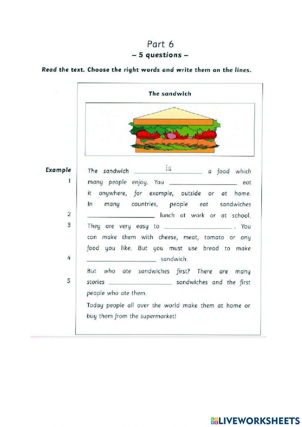 MT Test 1 Part 5 worksheet | Live Worksheets