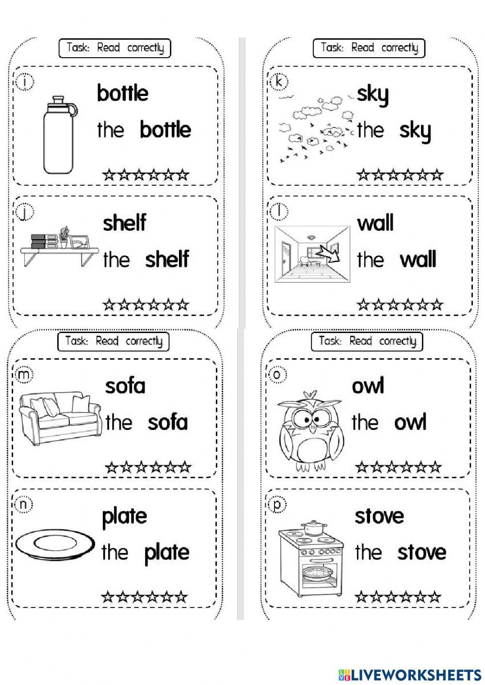My Words Phrase Reading Practice worksheet | Live Worksheets
