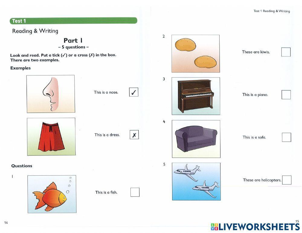 A1 - Test 01 worksheet | Live Worksheets