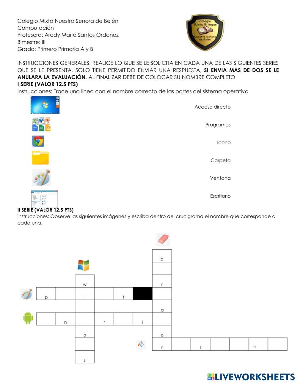 COMPUTACION PRI… | Free Interactive Worksheets | 2867031