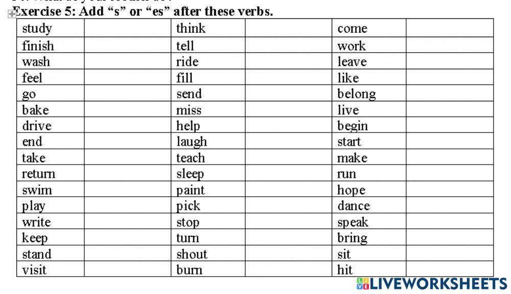 S-es online exercise for | Live Worksheets
