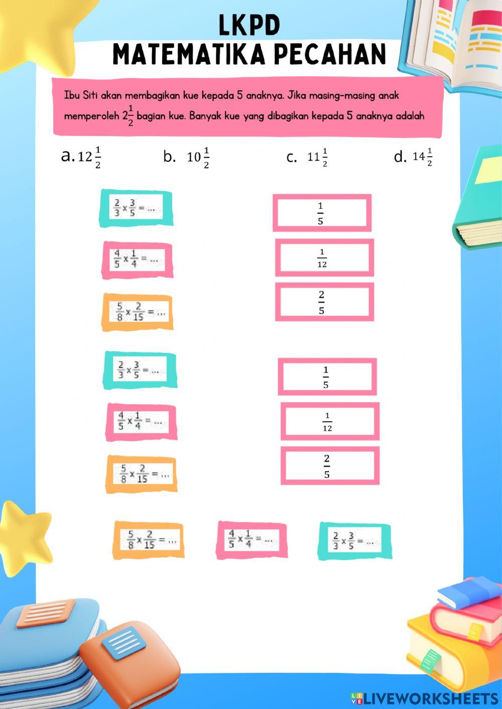 Perkalian online exercise for 5 | Live Worksheets