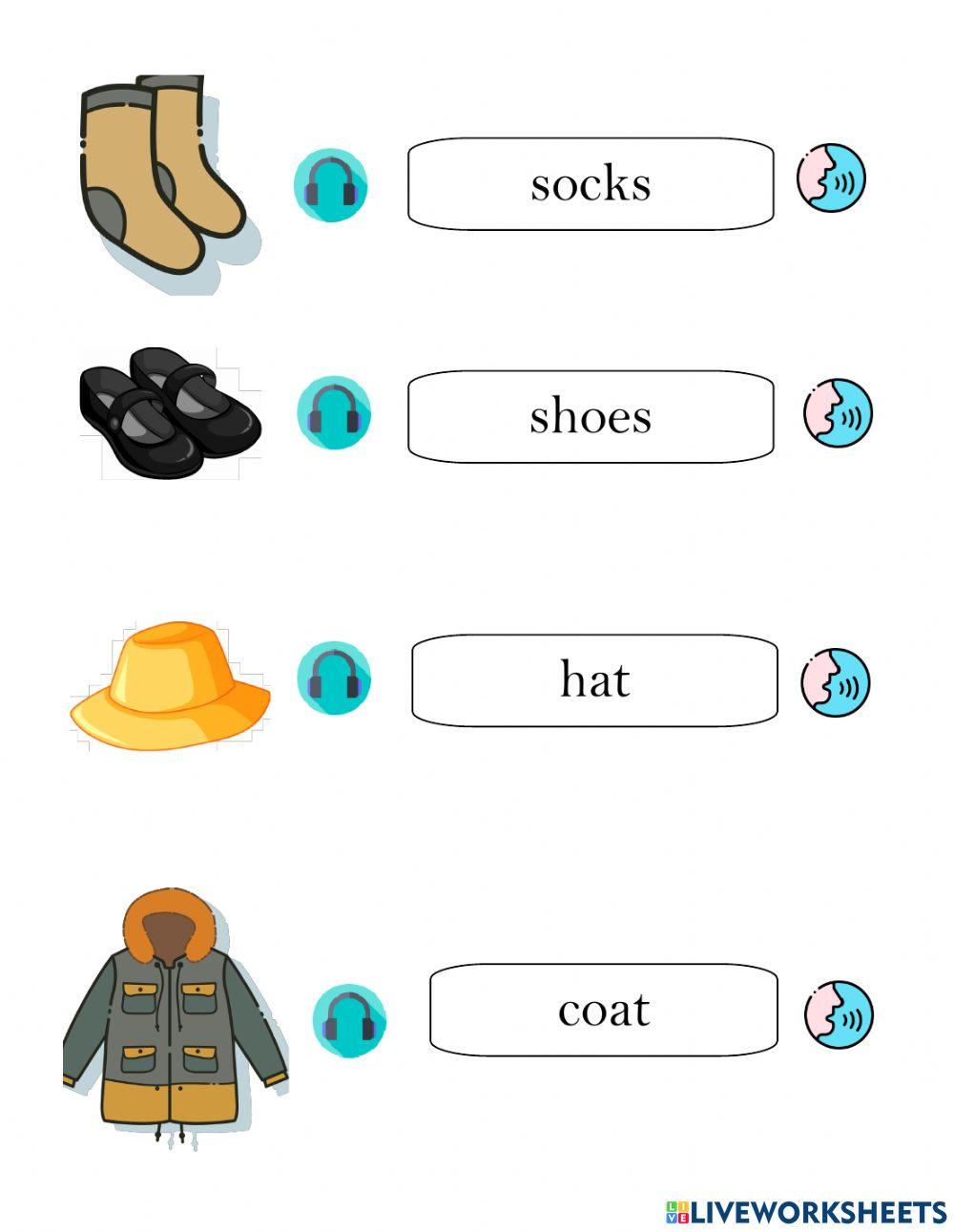 Clothes | Free Interactive Worksheets | 2115015