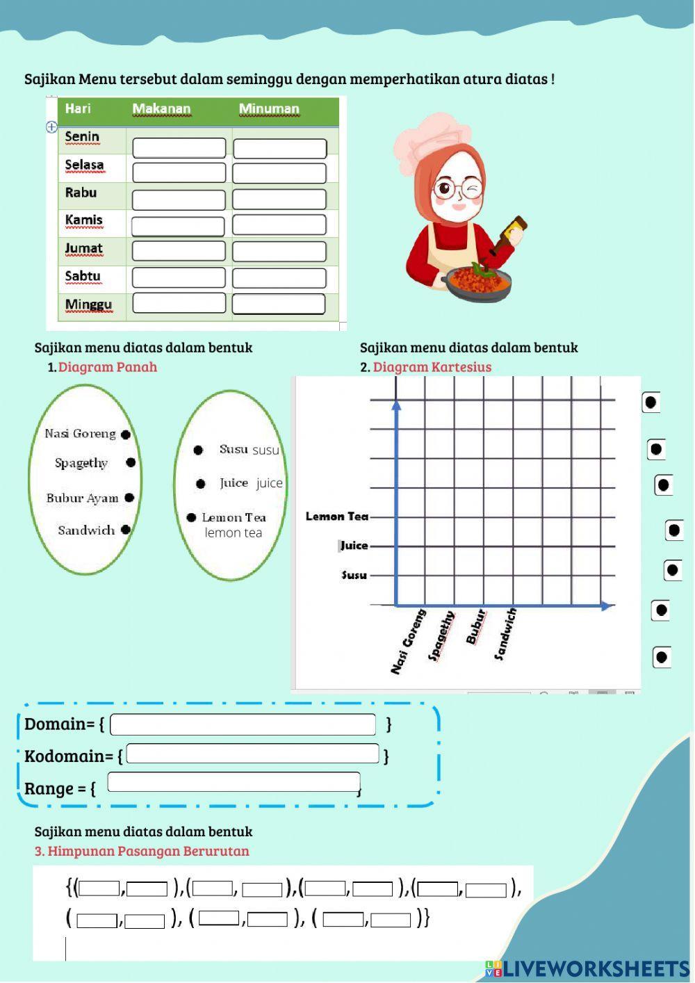 LKPD Relasi dan… | Free Interactive Worksheets | 2115649