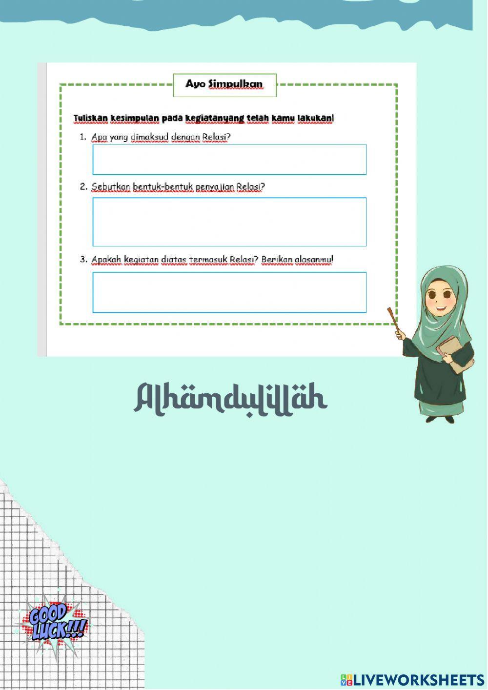 LKPD Relasi dan… | Free Interactive Worksheets | 2115649