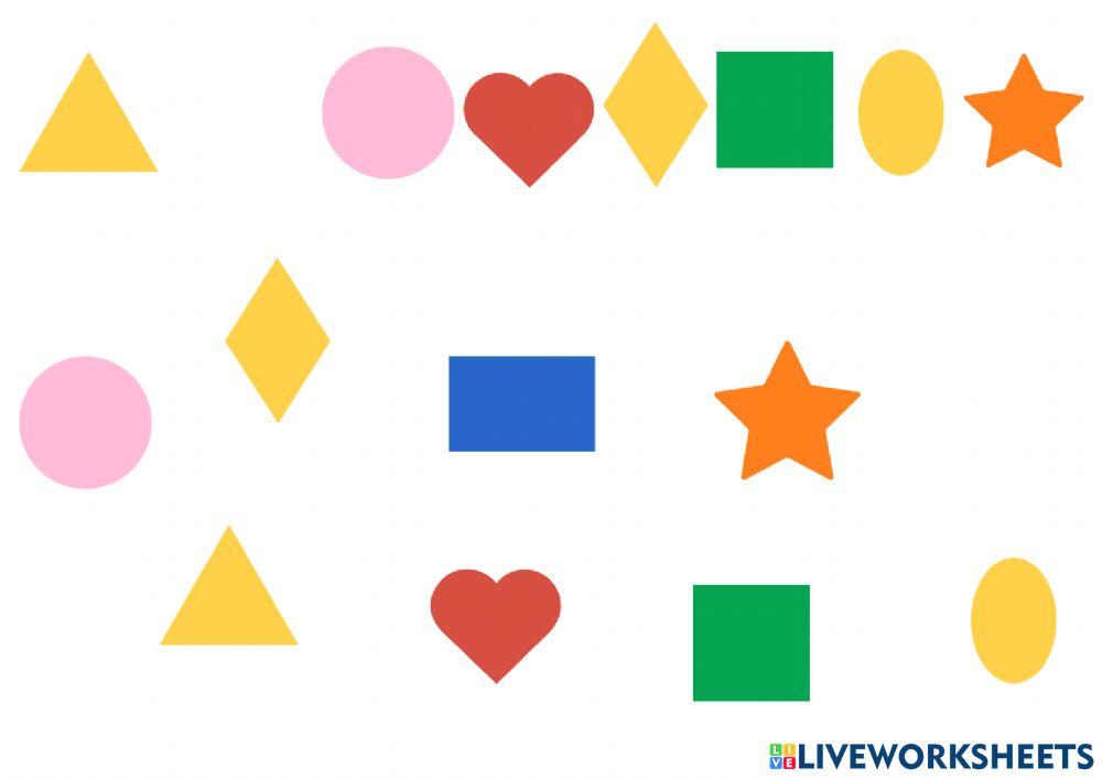 Shapes pattern worksheet | Live Worksheets