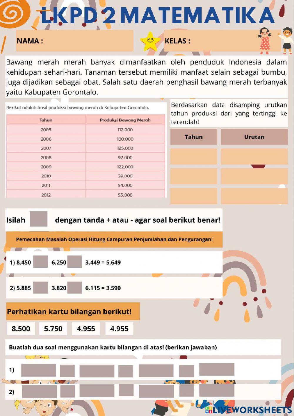 LKPD 2 Matemati… | Free Interactive Worksheets | 2867319