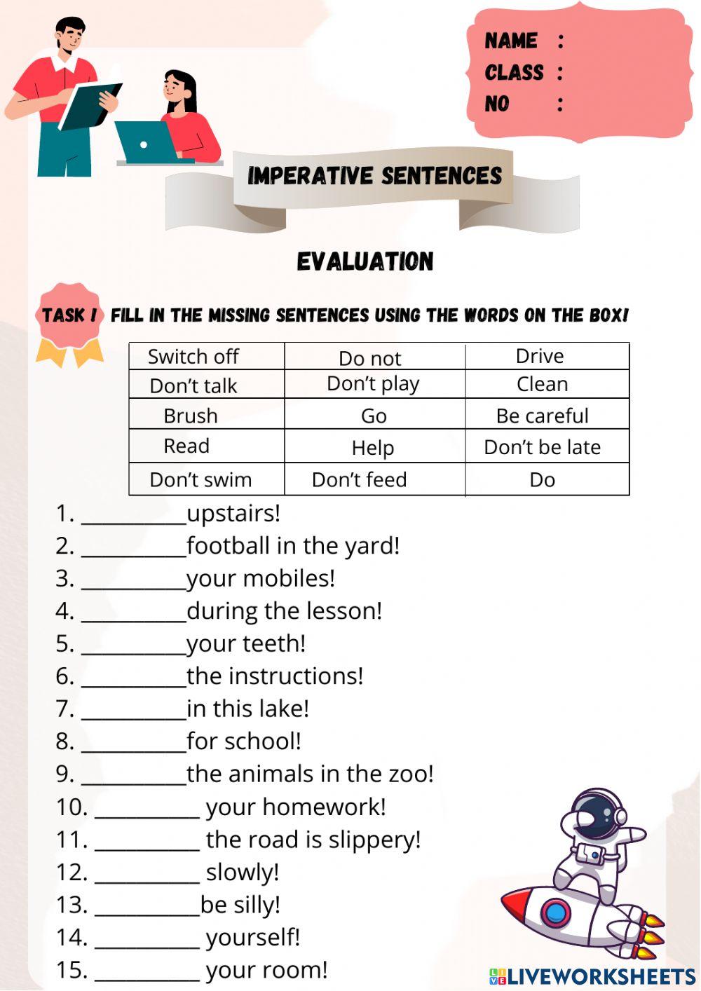 IMPERATIVE SENTENCES 3622775 | marina_hardityo | Live