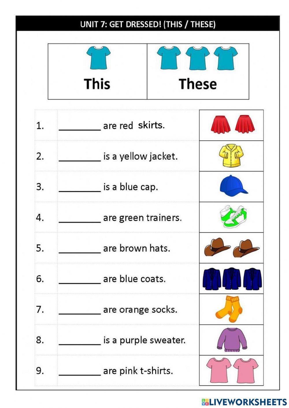 Get dressed! 2116512 | ulinnuha_77 | Live Worksheets