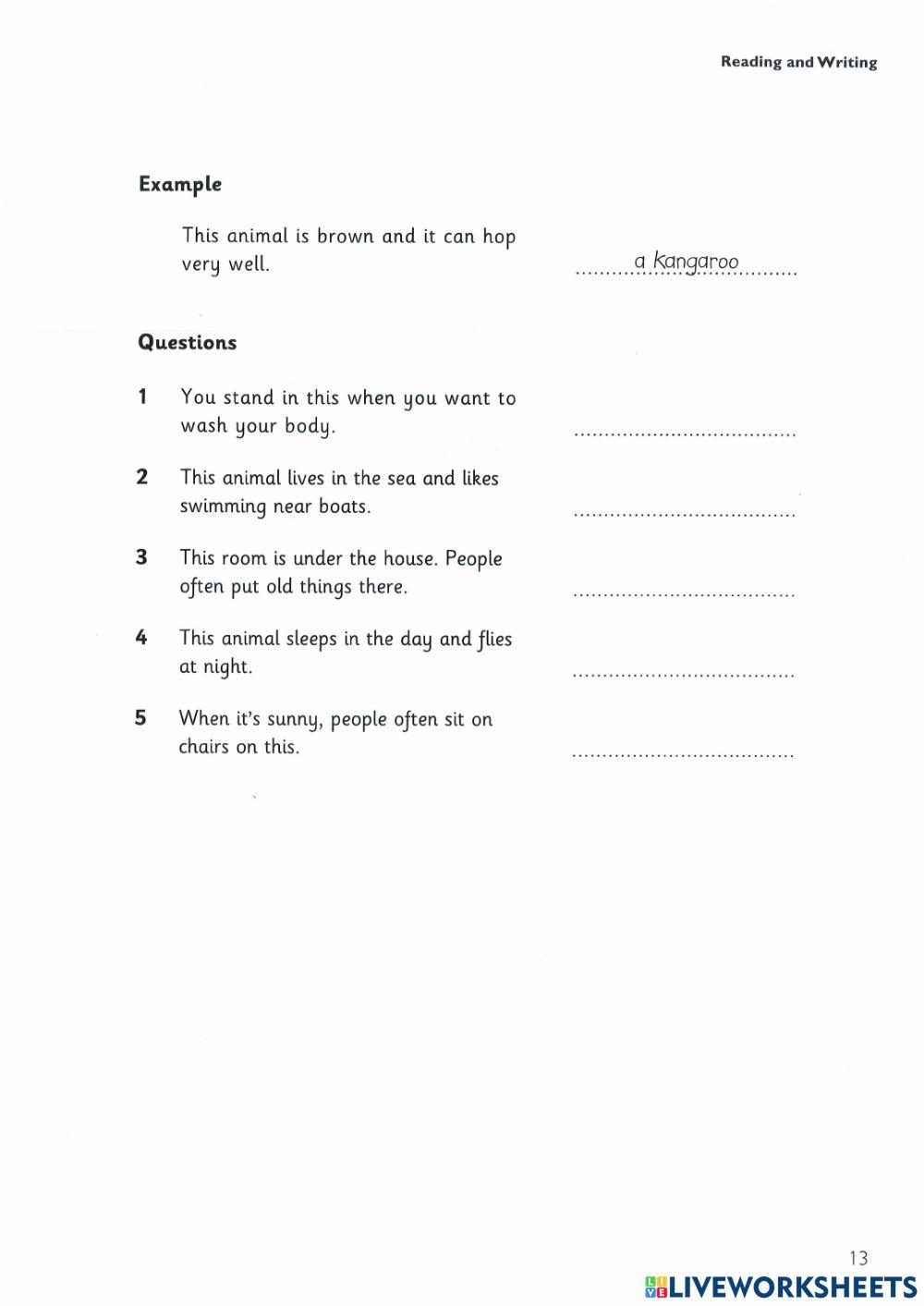 M4-t1-reading online exercise for | Live Worksheets