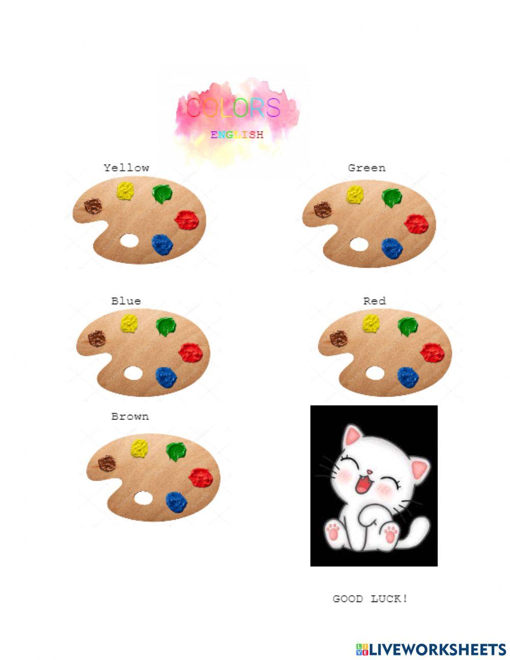 The colors online exercise for 3 | Live Worksheets