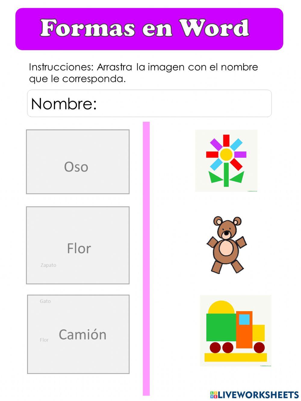 2117583 | Formas de Word | Erika Rodas | LiveWorksheets