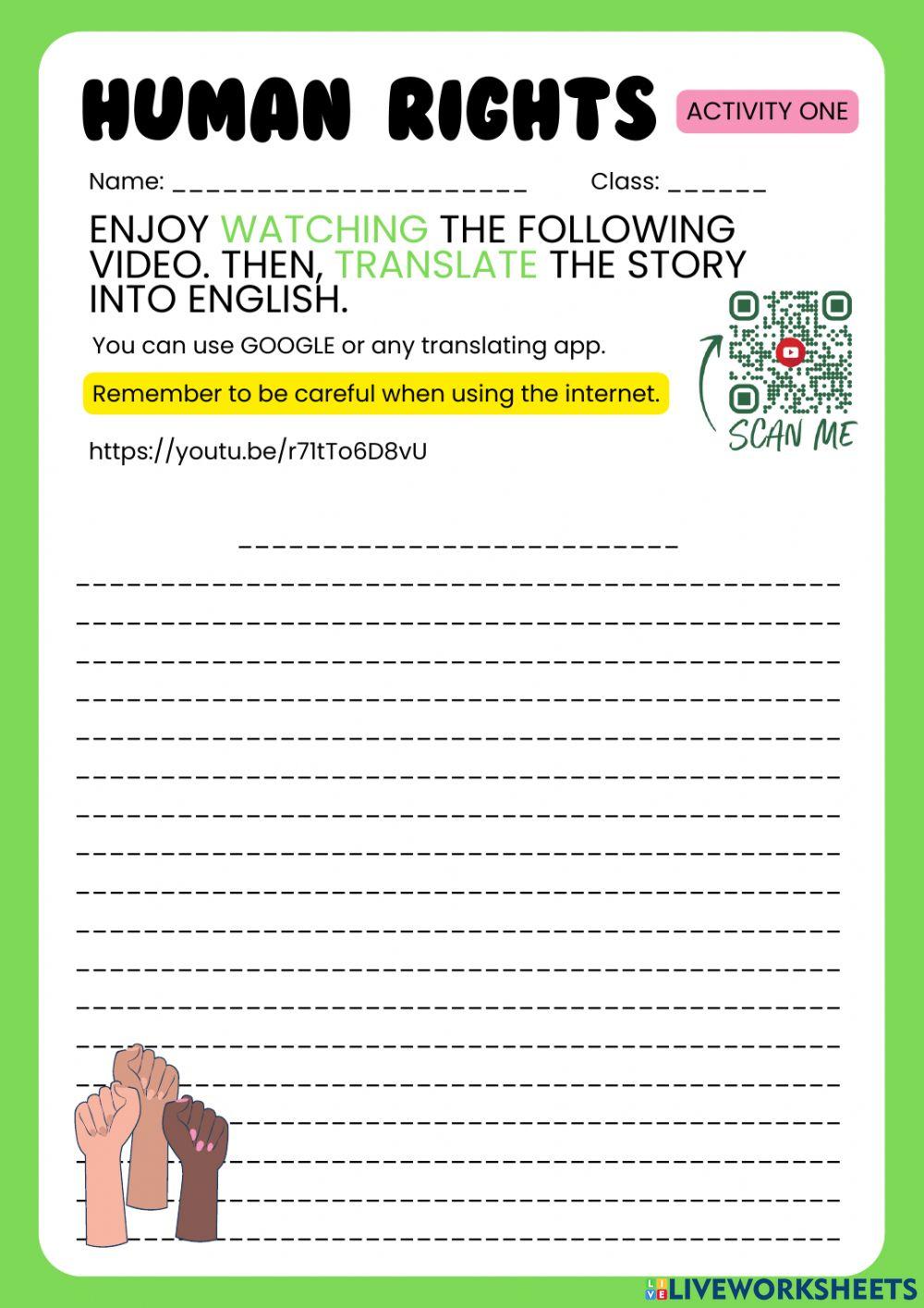 Human Rights 5351907 | DalalALsuliti | Live Worksheets