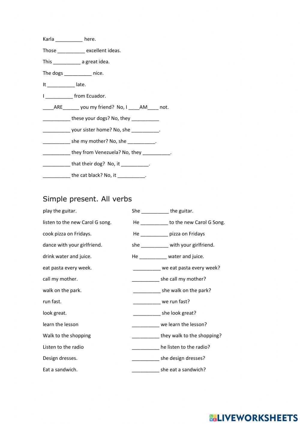 Test for CI ending 5 worksheet | Live Worksheets