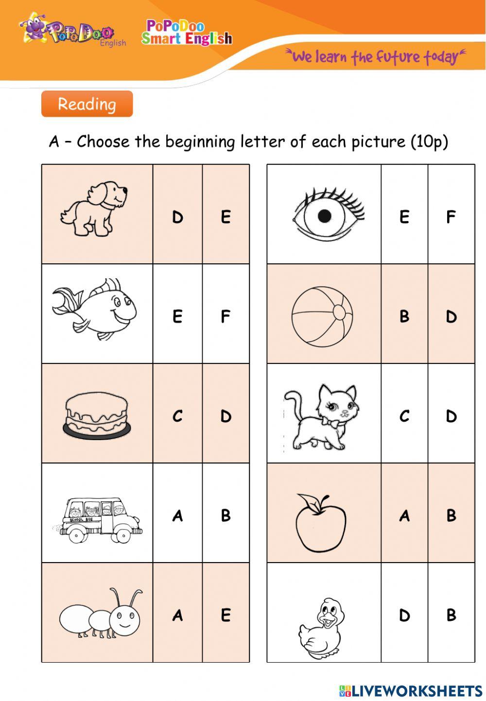 Test PSE A1 | Free Interactive Worksheets | 2118999