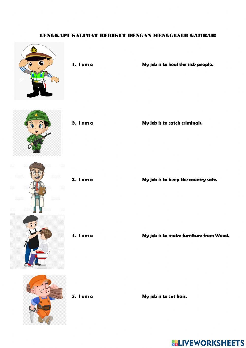 Professions | Free Interactive Worksheets | 2119244