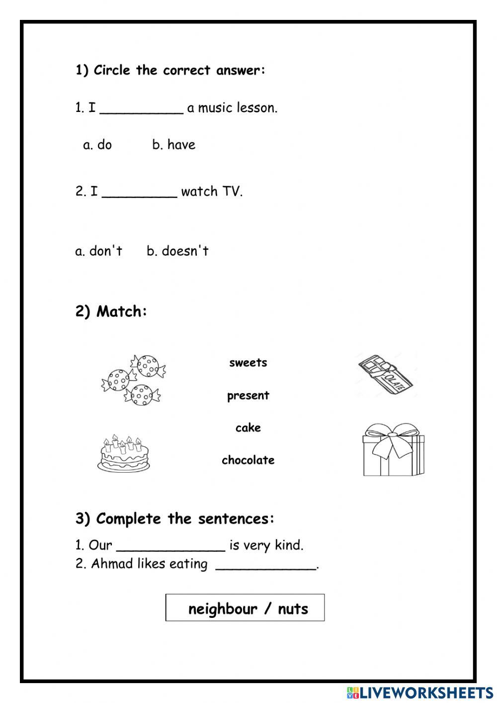 Worksheet 111 worksheet | Live Worksheets