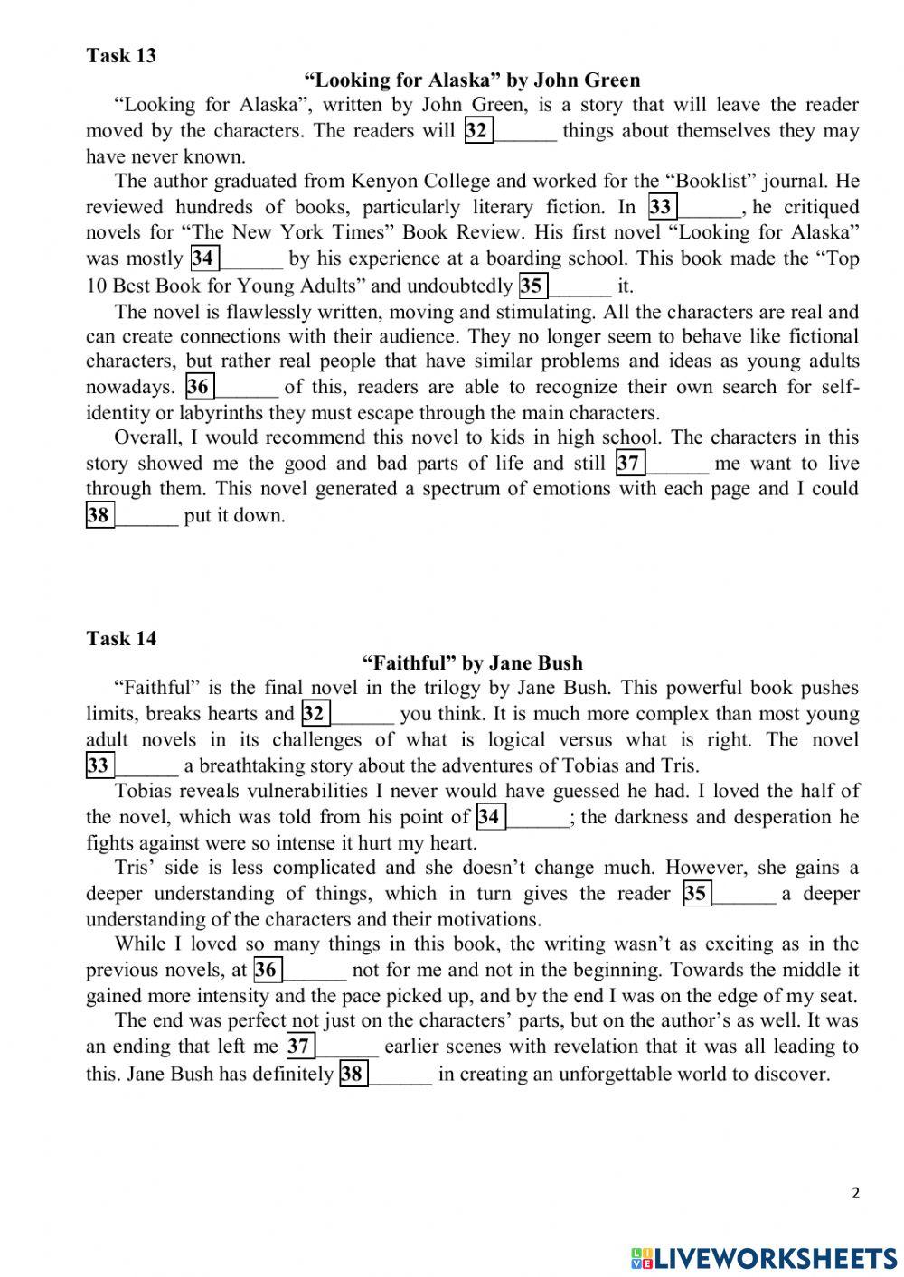 EGE Tasks 32-38 | Free Interactive Worksheets | 2119476