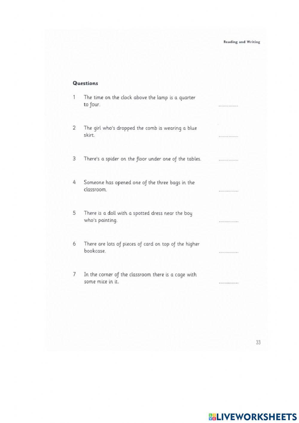 Flyers 8 - Test… | Free Interactive Worksheets | 4012604