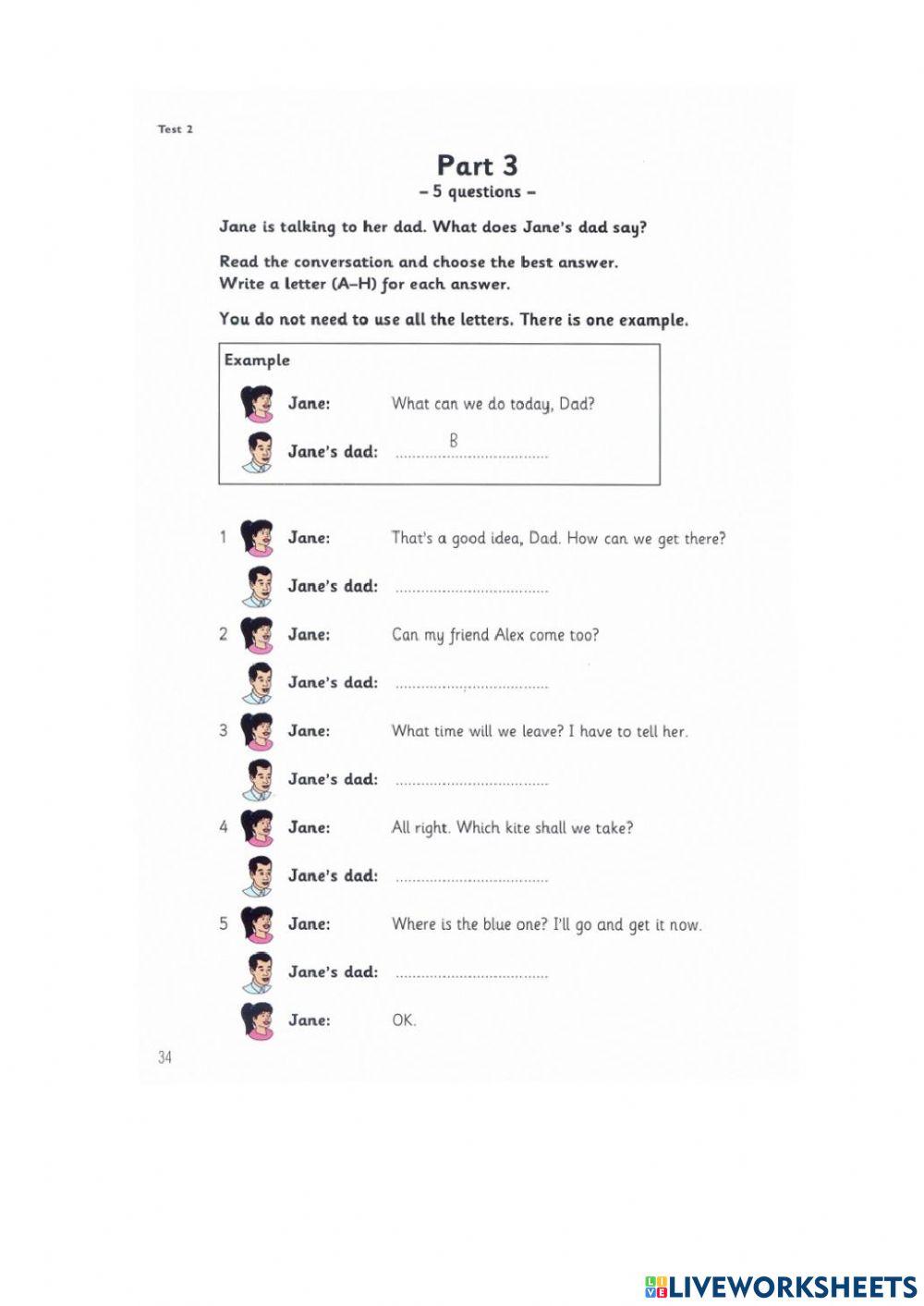 Flyers 8 - Test… | Free Interactive Worksheets | 4012604