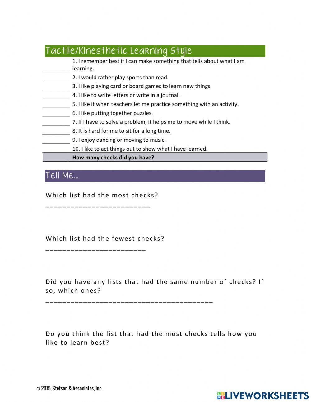 elementary learning inventory