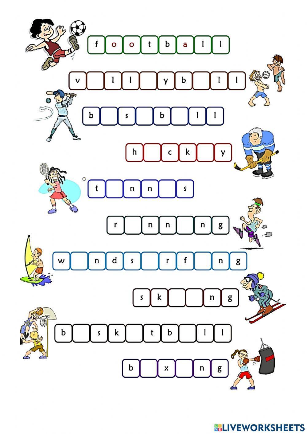 Sport | Free Interactive Worksheets | 2120537