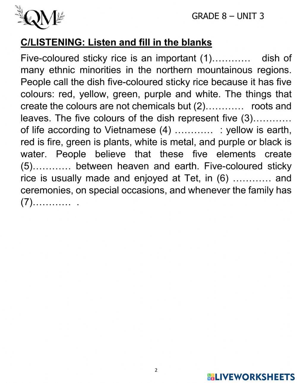 G8-U3-Test 1 (3) worksheet | Live Worksheets