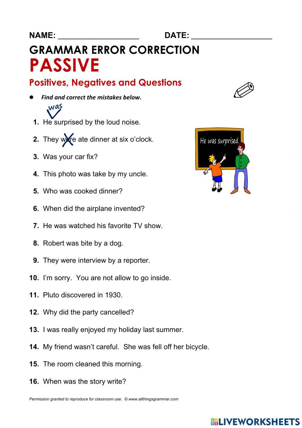 Level 2. Passive voice worksheet | Live Worksheets