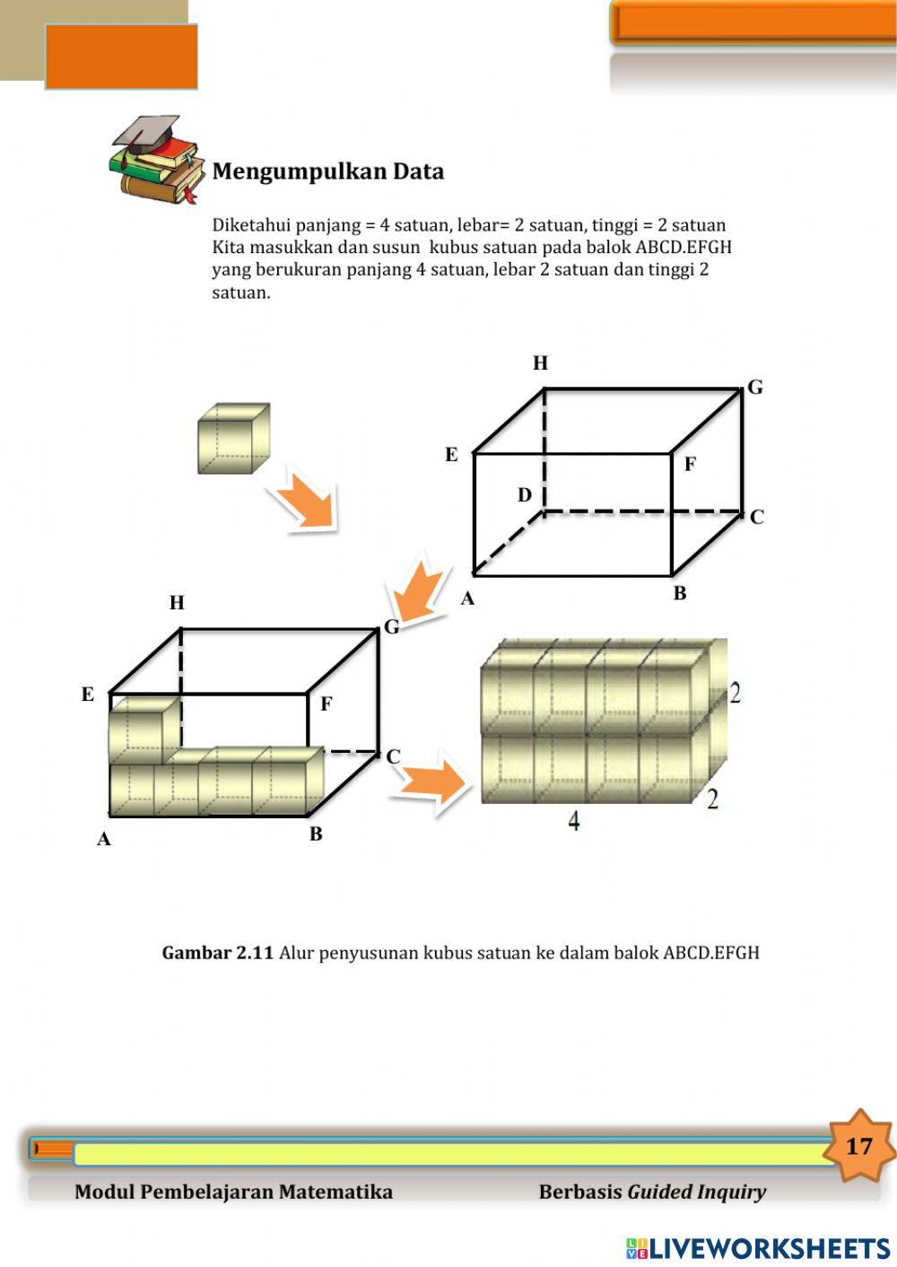 Volume Balok interactive exercise | Live Worksheets