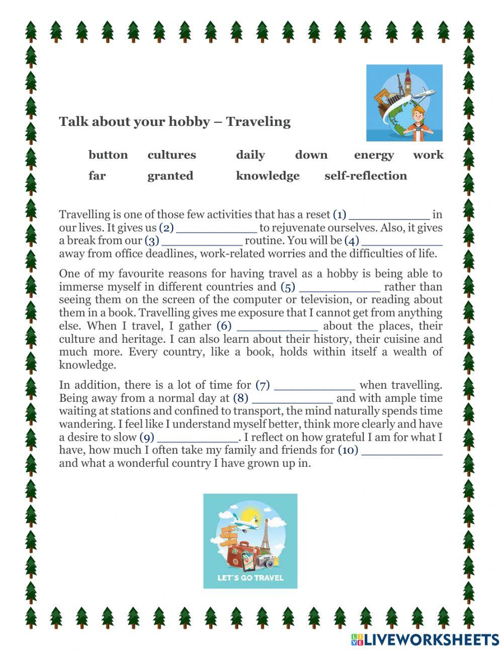 HOBBIES - speaking 5 online exercise for | Live Worksheets