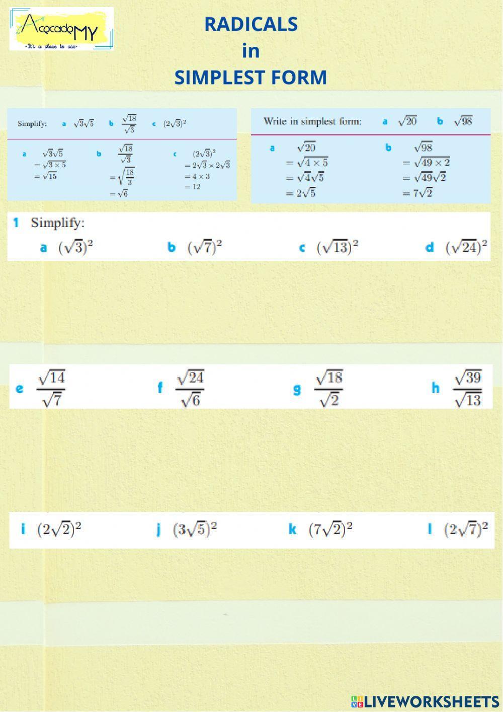 2121230 Radicals In Simplest Form Yakub Susanto 2121230-radicals-in-simplest-form-yakub-susanto